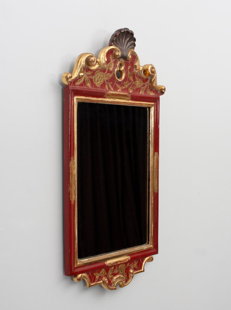 Classic Red Wall Mirror, 1940s For Sale at 1stDibs | red wall mirrors