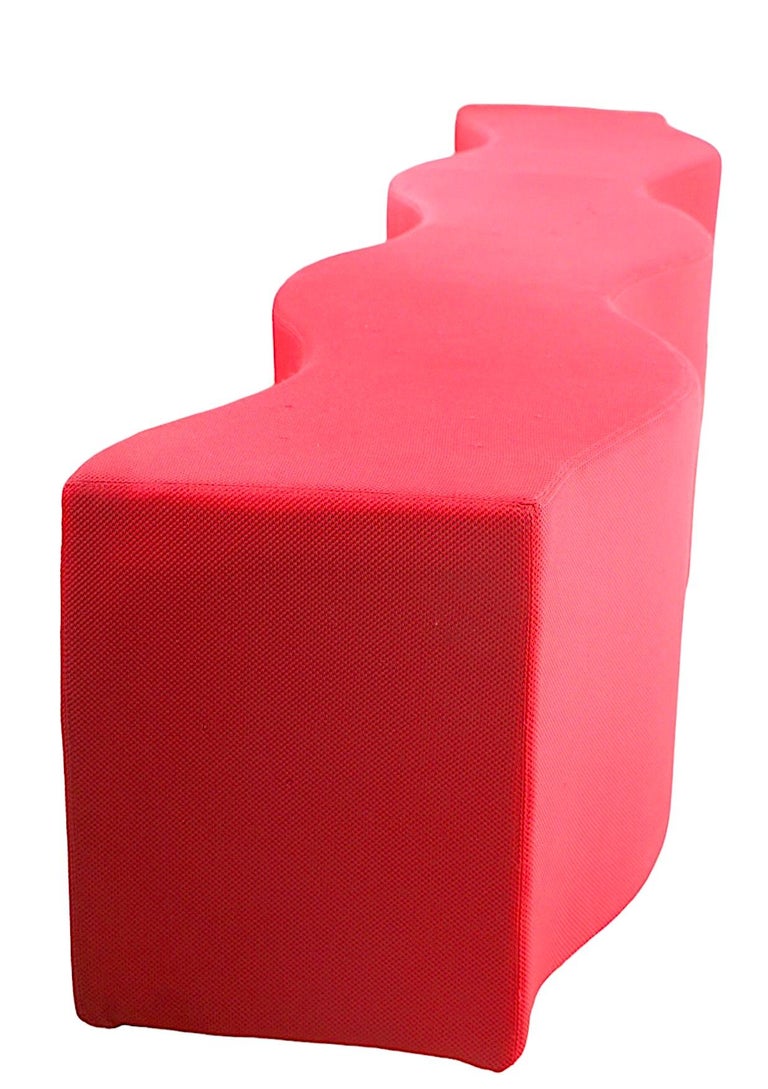 Classic Ripple Wave Bench by Laurinda Spear for Brayton International Ca. 1970's For Sale at 1stDibs