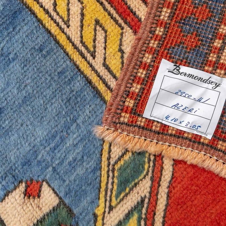 Classic Azeri Rug Wool Handmade Geometry Design. 4.10 x 3.05 m. at 1stDibs