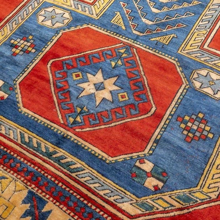 Classic Azeri Rug Wool Handmade Geometry Design. 4.10 x 3.05 m. at 1stDibs