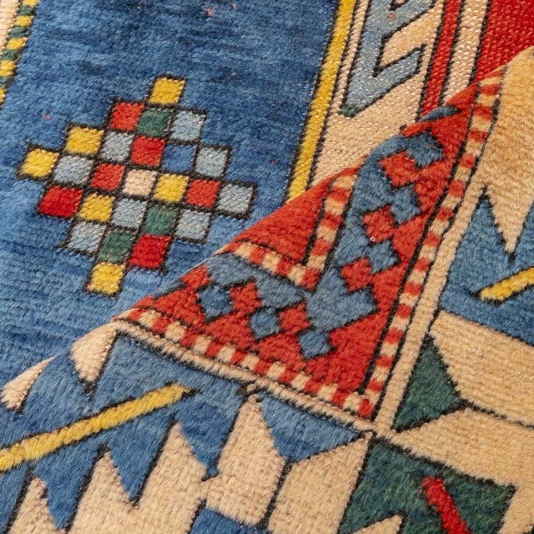 Classic Azeri Rug Wool Handmade Geometry Design. 4.10 x 3.05 m. at 1stDibs