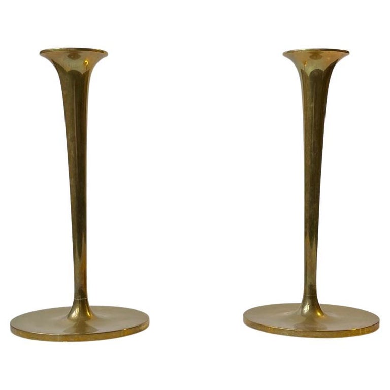 Classic Scandinavian Modern Candlesticks in Brass, 1960s For Sale at ...