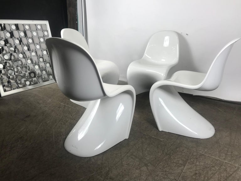 White Molded Plastic 'S' Chairs by Verner Panton for Vitra at 1stDibs ...
