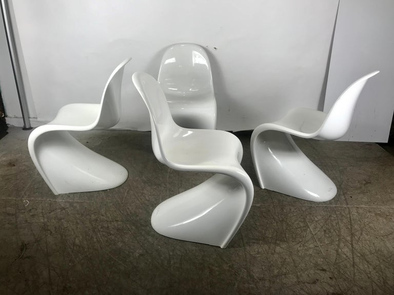 White Molded Plastic 'S' Chairs by Verner Panton for Vitra at 1stDibs ...