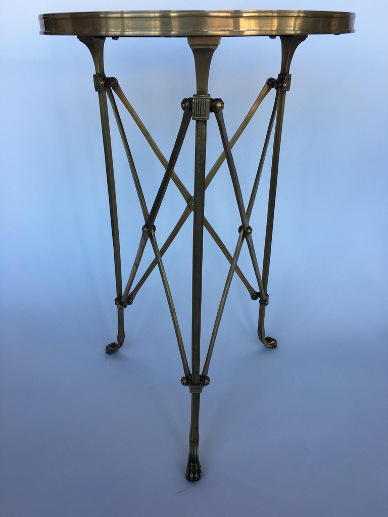 Classic Style Gueridon Side Table with Marmol Top at 1stDibs