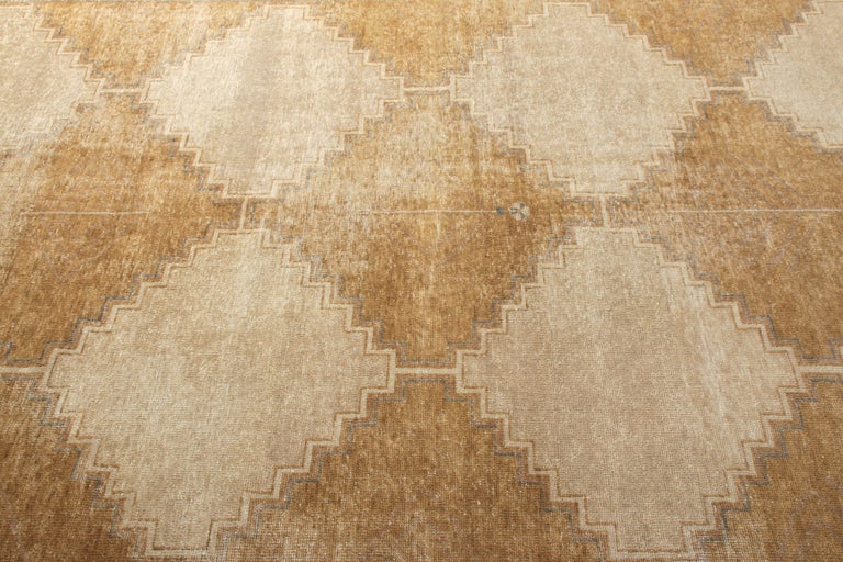 Rug and Kilim's Classic Style Modern Rug Beige Gold Geometric Pattern ...