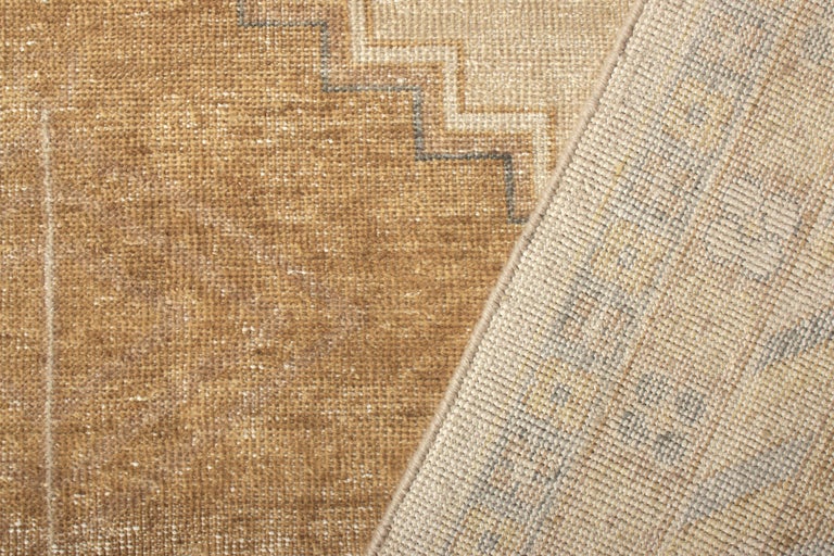 Rug and Kilim's Classic Style Modern Rug Beige Gold Geometric Pattern ...