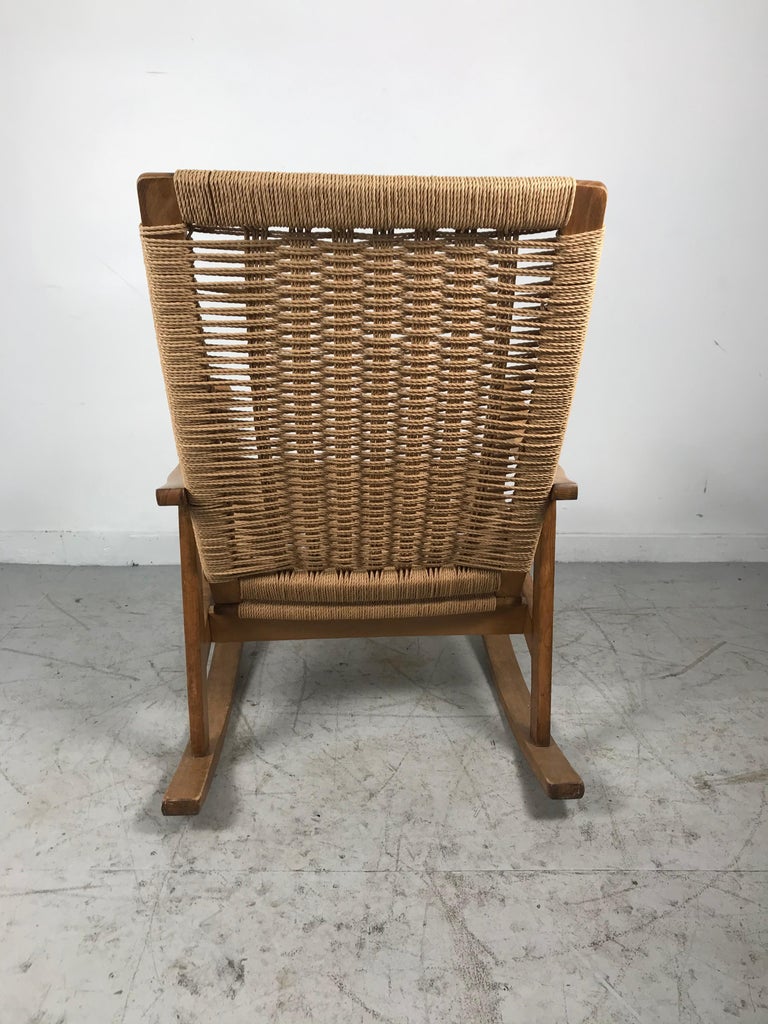 Classic Teak and Rope Rocker at 1stDibs
