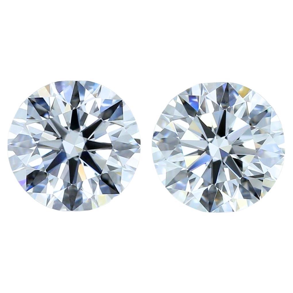 Exquisite 3.03ct Triple Excellent Ideal Cut Pair of Diamonds - GIA ...