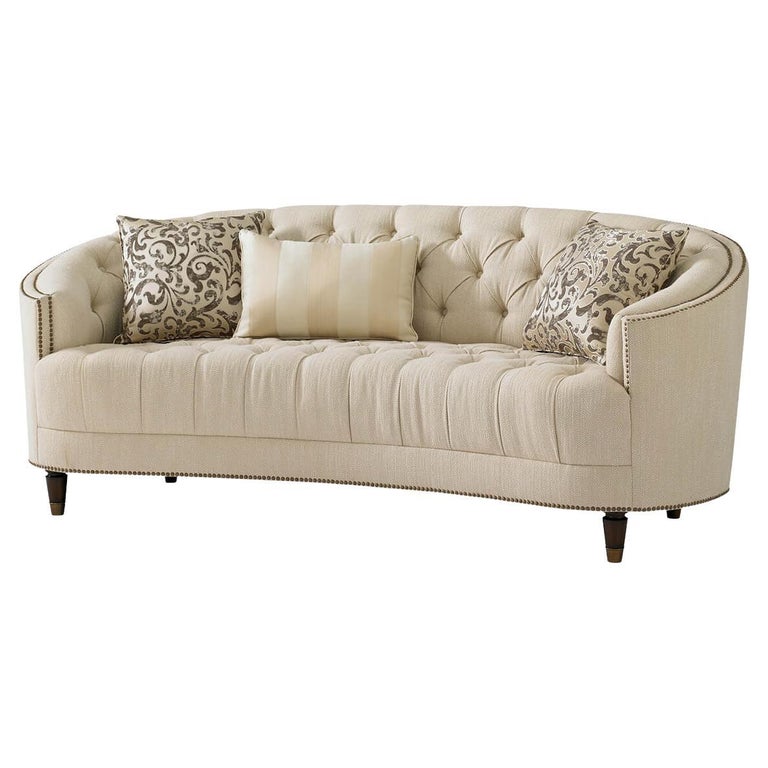 Classic Tufted Curved Back Sofa For Sale at 1stDibs | traditional ...