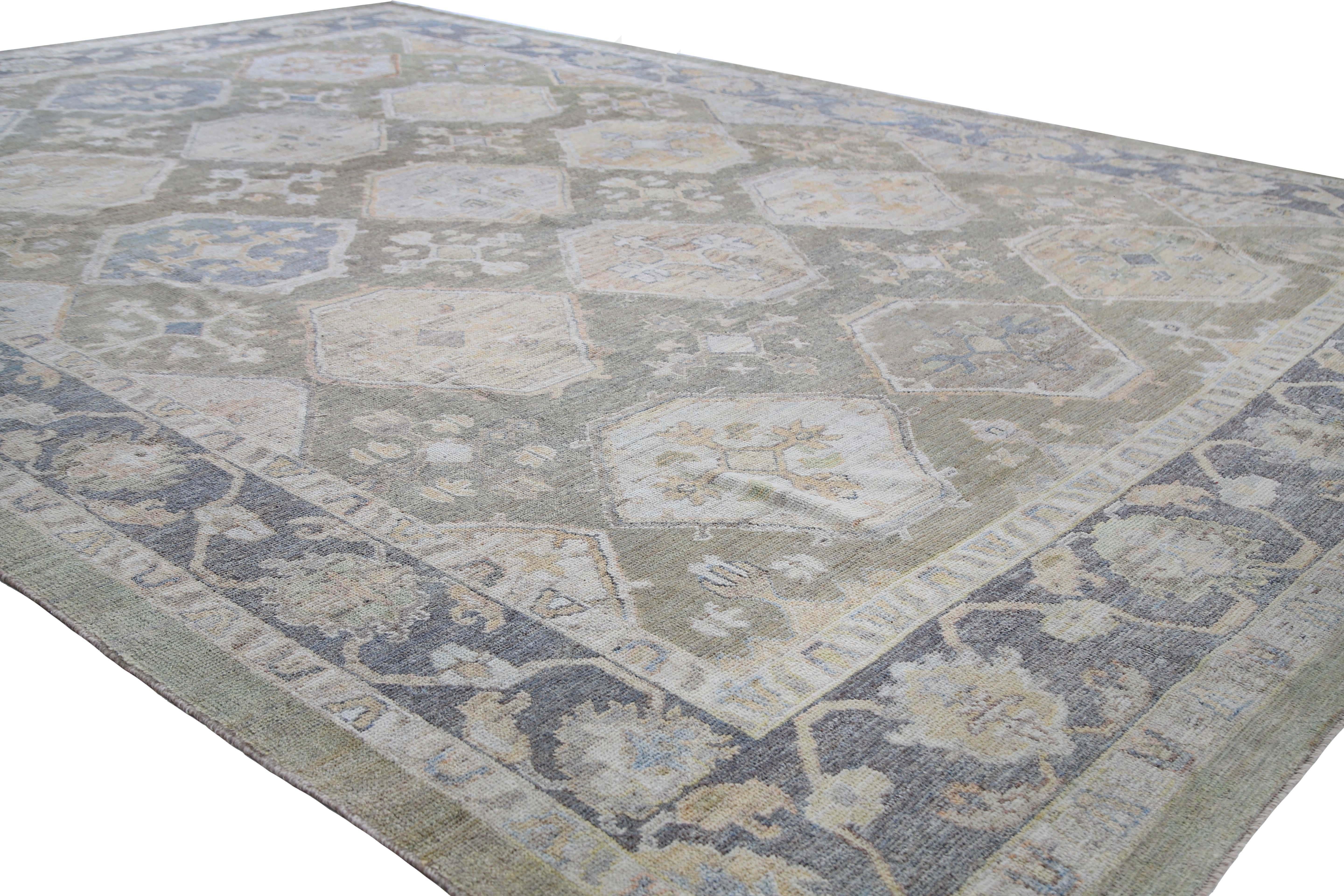 Classic Turkish Oushak Handmade Rug For Sale at 1stDibs