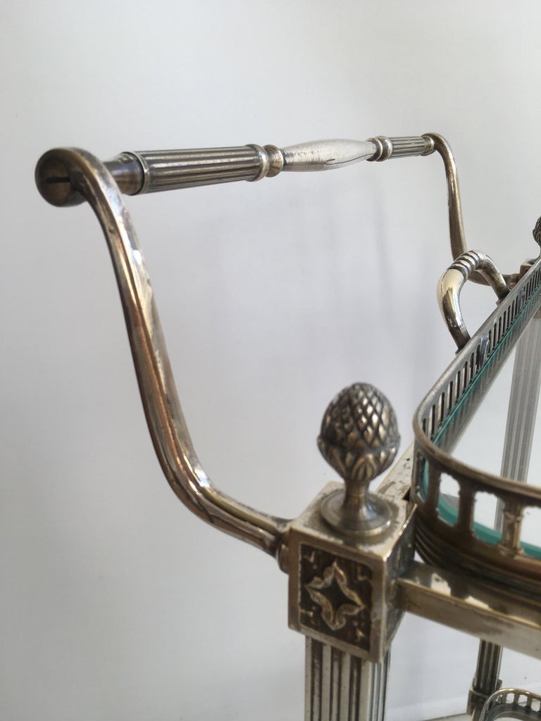 Classic Vintage French Silver Drinks Trolley or Bar Cart at 1stDibs