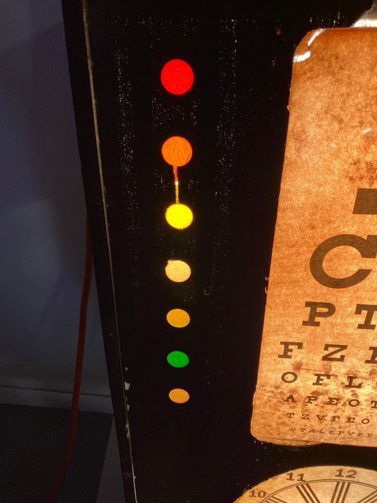 Classic Vintage Light Up Eye Chart, Optometrist at 1stDibs