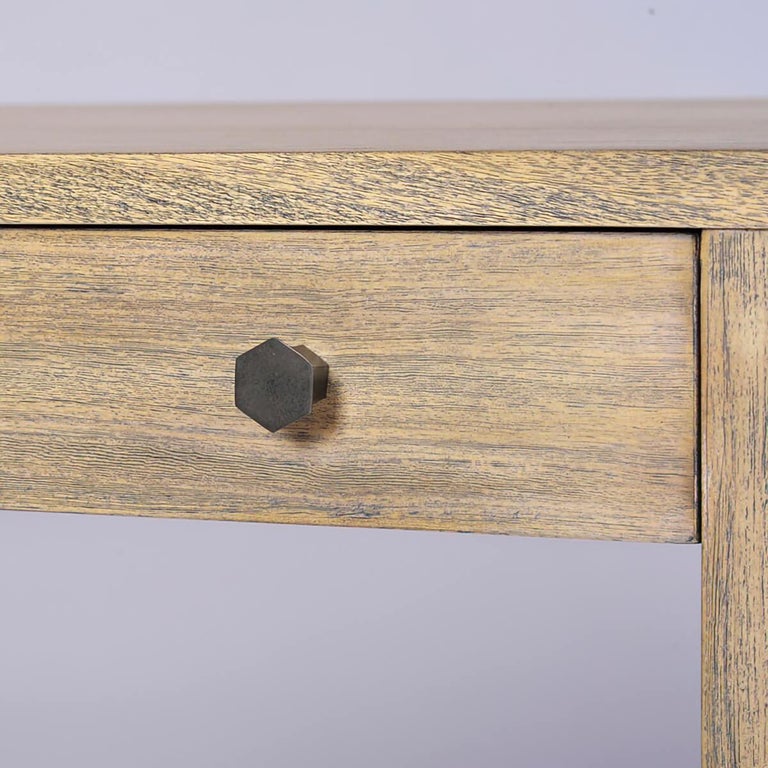 Classic Wide Side Table, Rustic Greyed For Sale at 1stDibs