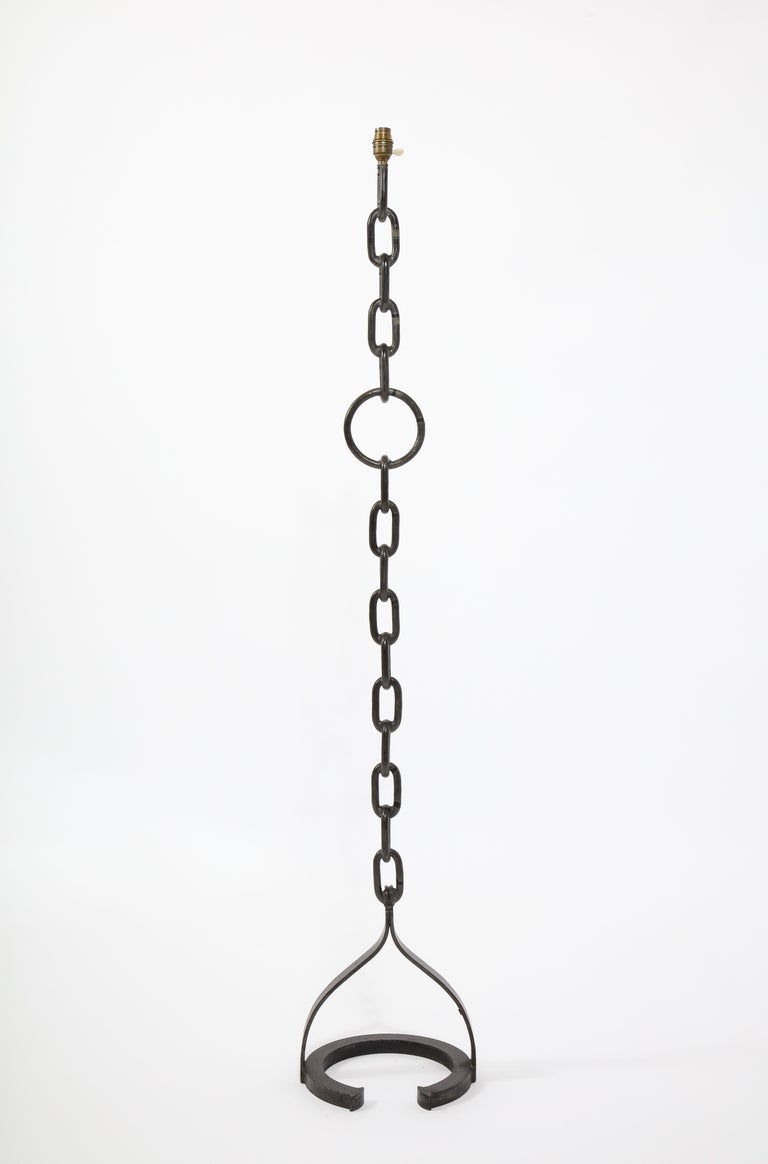 Classic Wrought Iron Chain Motif Standing Lamp, France, 1960's For Sale ...