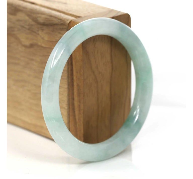 Classic Yellow- Green Real Jadeite Jade Bangle Bracelet #665 For Sale ...