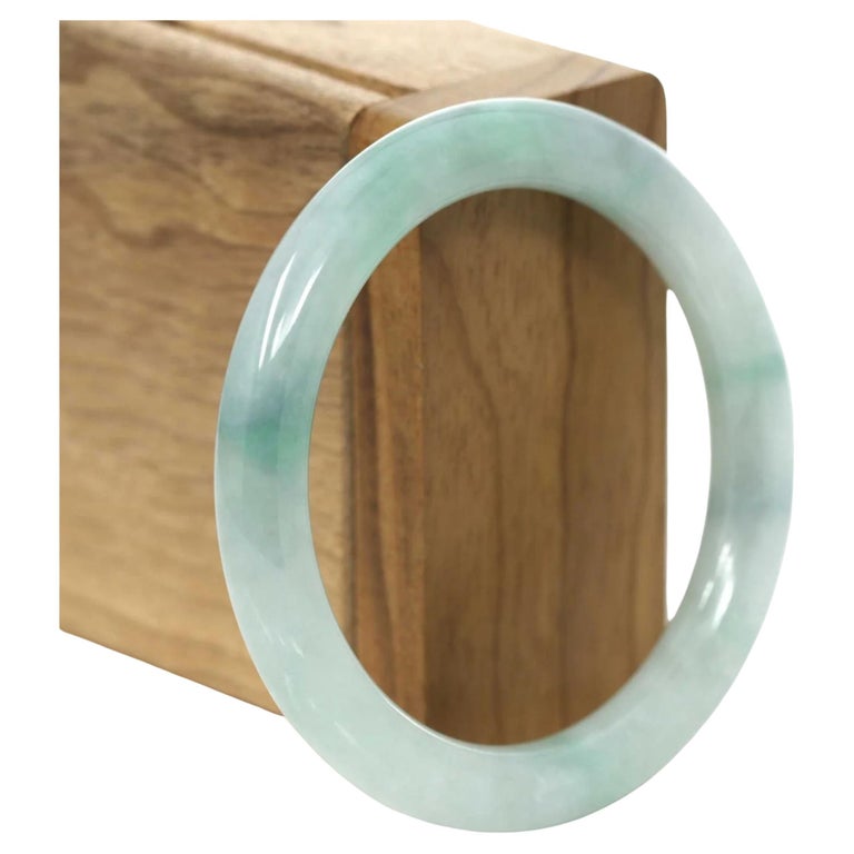 Classic Yellow- Green Real Jadeite Jade Bangle Bracelet #665 For Sale ...