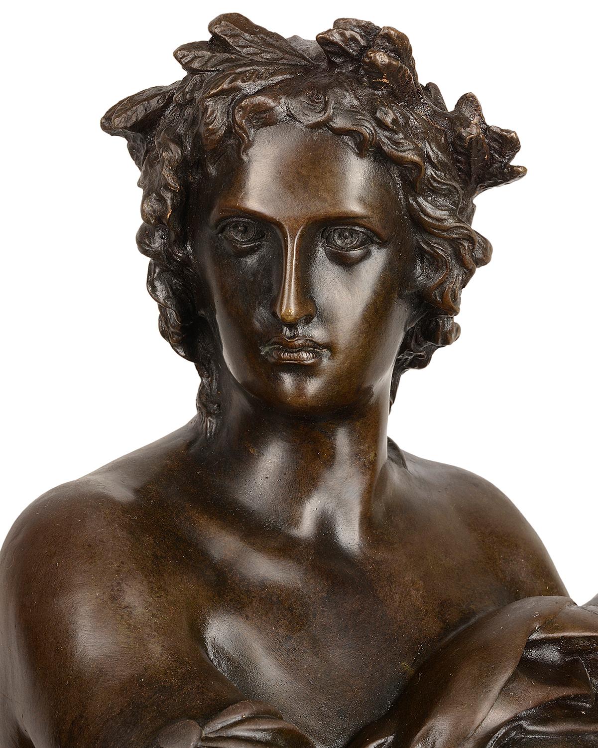 Classical 19th Century Bronze Statue of a Roman Scholar For Sale at ...