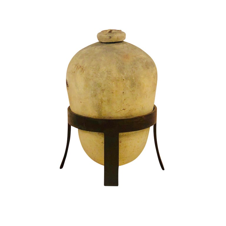 Classical Amphora in later Steel Stand at 1stDibs