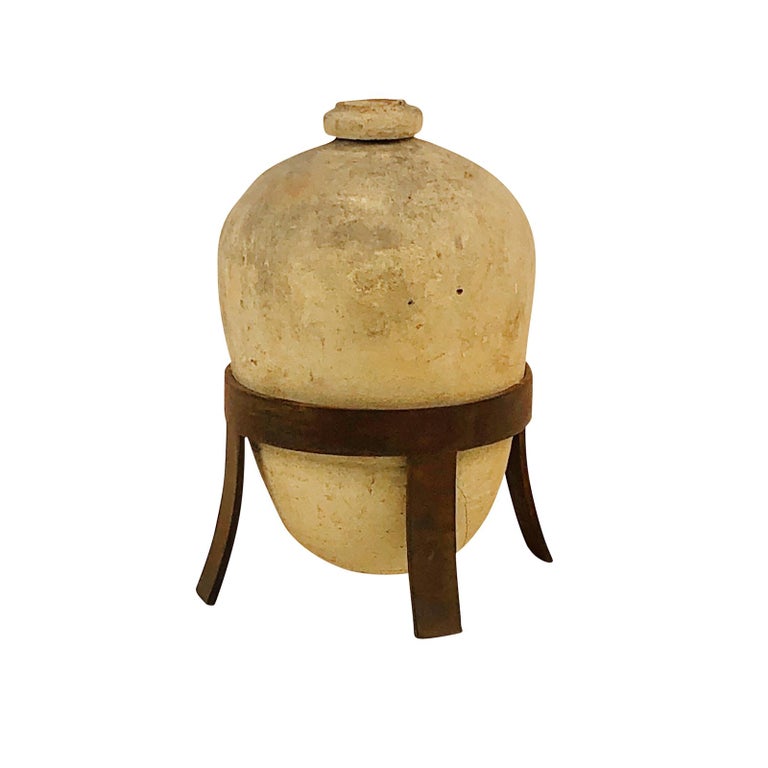 Classical Amphora in later Steel Stand at 1stDibs