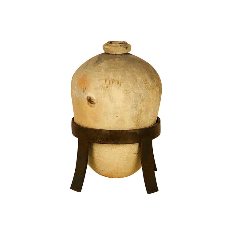 Classical Amphora in later Steel Stand at 1stDibs