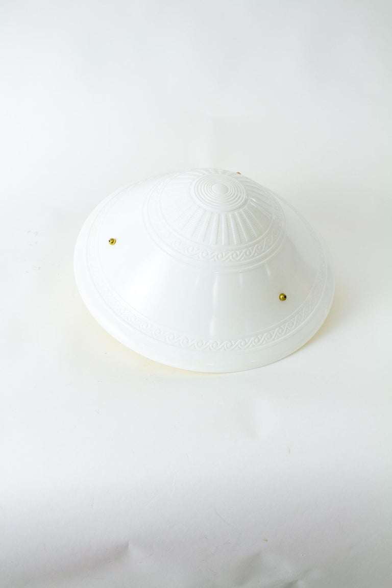 Classical and Modern Cast Glass Conical Pendant Light For Sale at 1stDibs
