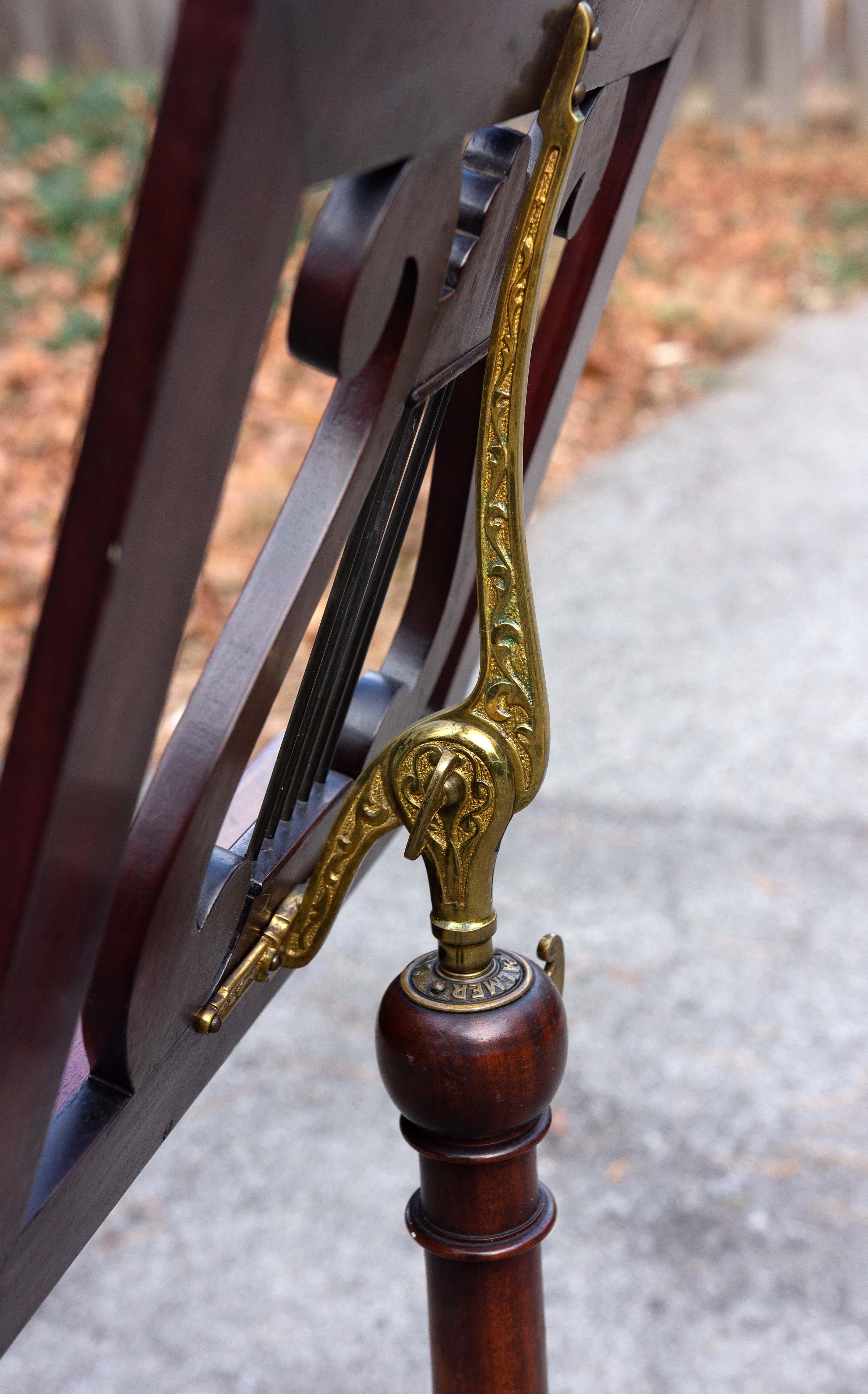 Classical Antique Mahogany and Brass Music Stand Circa 1900 For Sale at ...