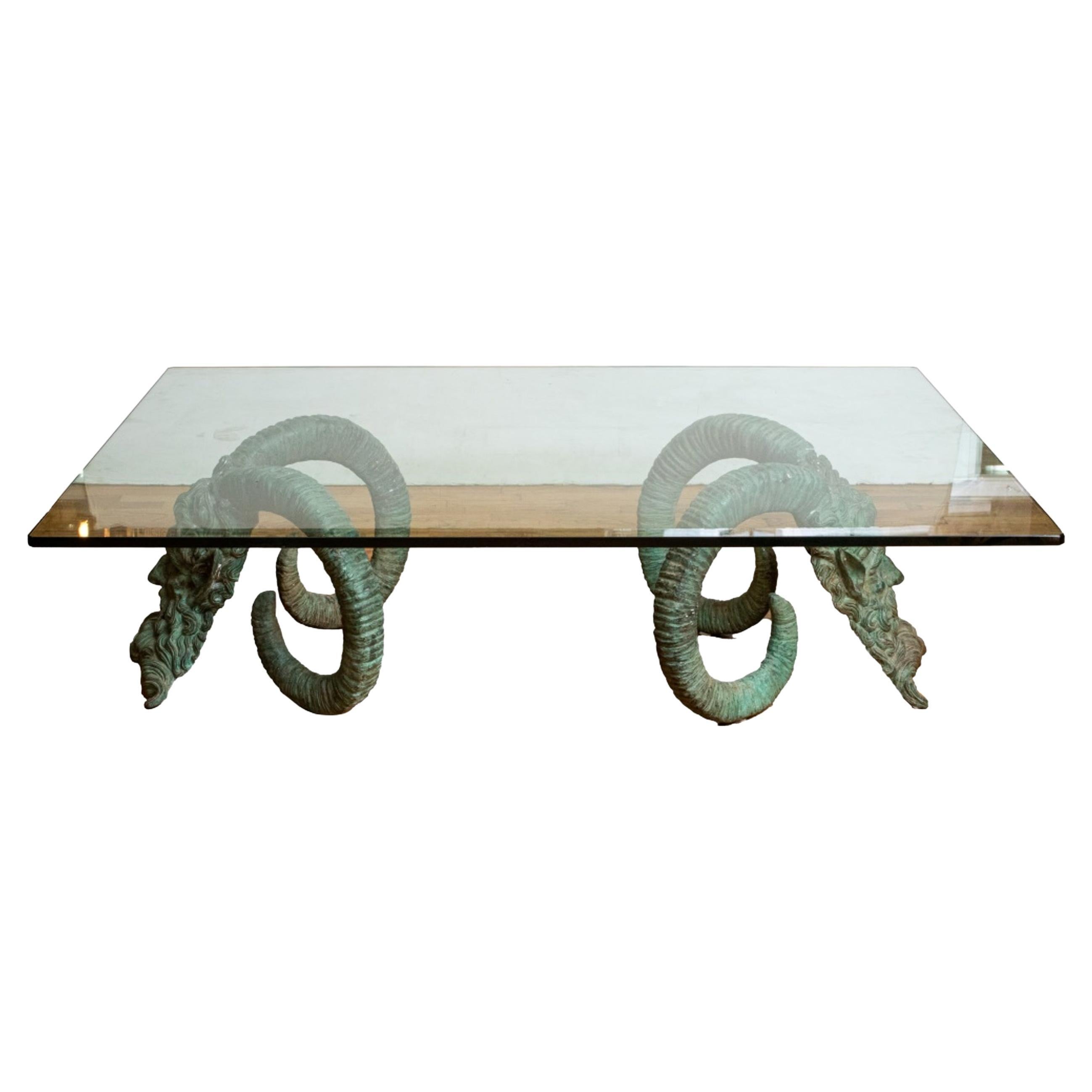 Anthony Coffee Table by Francis Sultana, Bronze, Glass For Sale at 1stDibs