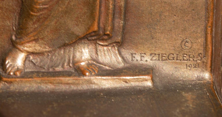 Classical Bronze Bookends of "Science" and "Knowledge" at 1stDibs