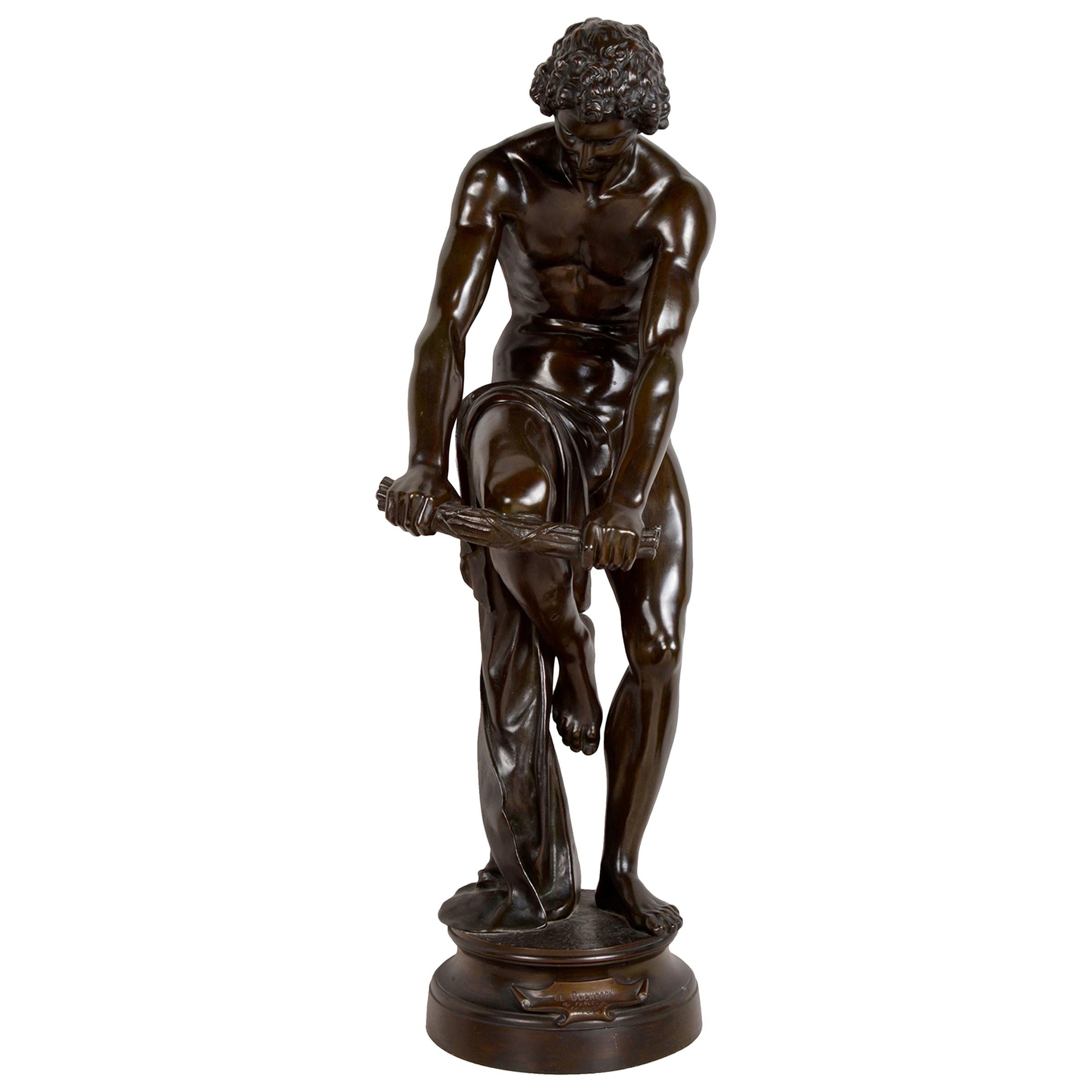 Classical Bronze Statue of a Man Woodsman For Sale at 1stDibs