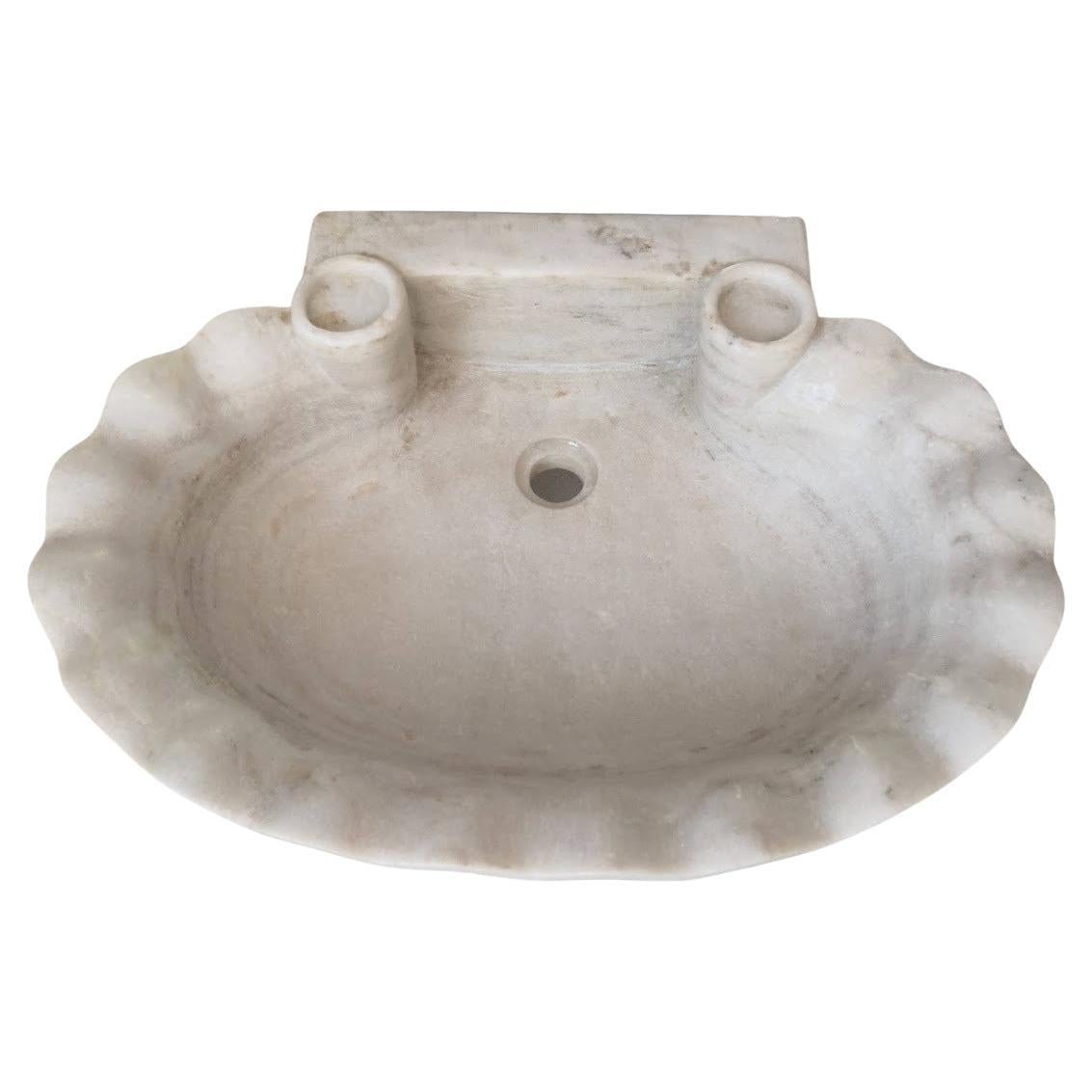 Classical Carved Marble Stone Sink Basin For Sale at 1stDibs