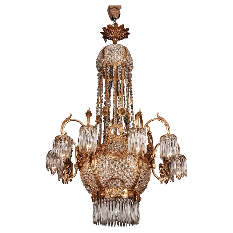 Classical Chandelier in Classicist Style Bronze For Sale at 1stDibs