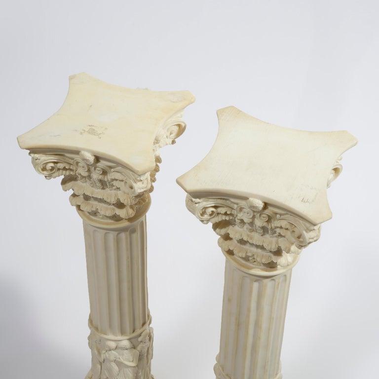 Classical Composition Figural Greek Corinthian Column Pedestals, 20th C ...