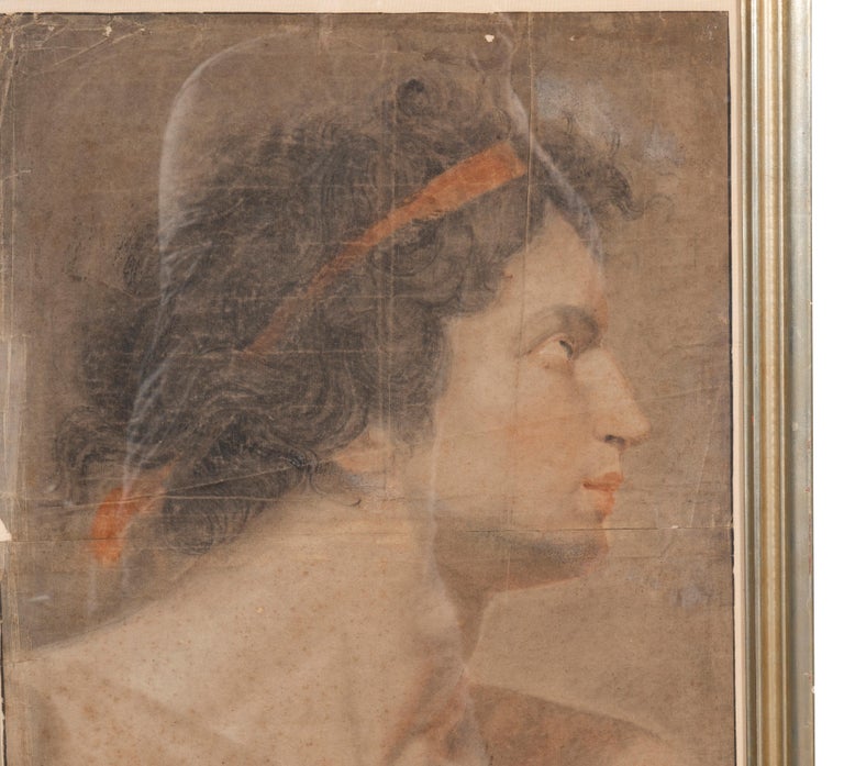 Classical Drawing of a Young Man For Sale at 1stDibs