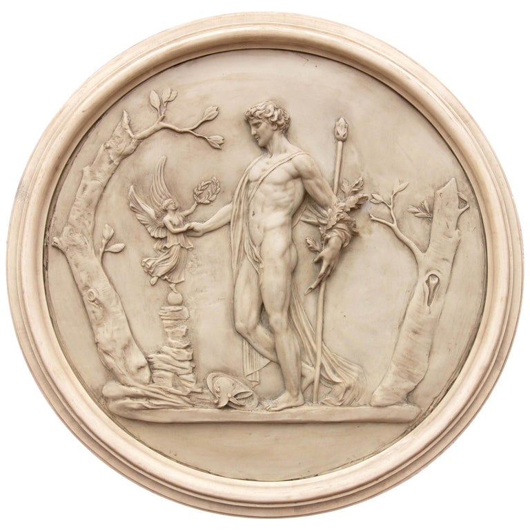 Classical Greek Architectural Roundel Sculpture For Sale at 1stDibs