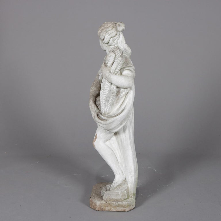 Classical Greek Cast Stone Horae Auxo Goddess of Summer Garden ...