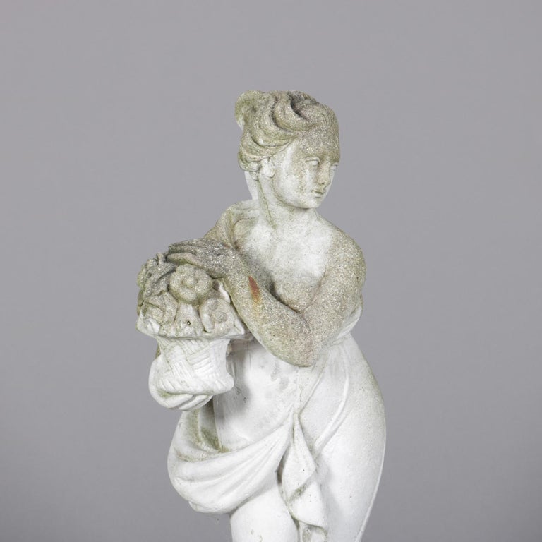 Classical Greek Cast Stone Horae Thallo Goddess of Spring Garden ...