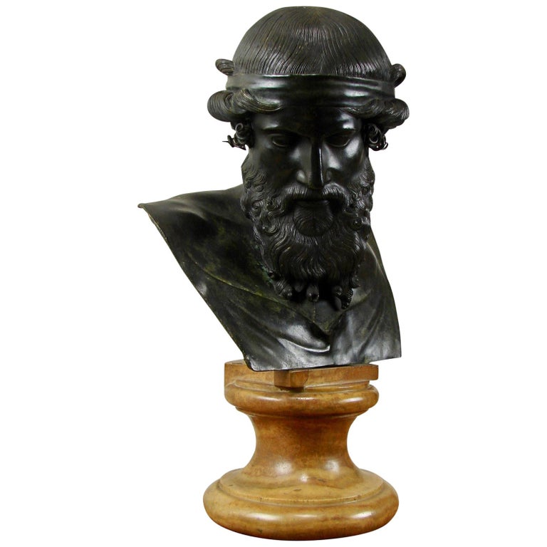 Classical Italian Bronze Bust after the Antique on a Sienna Marble ...