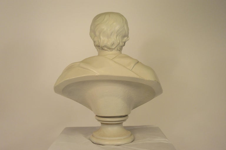 Classical Plaster Bust of Man at 1stDibs