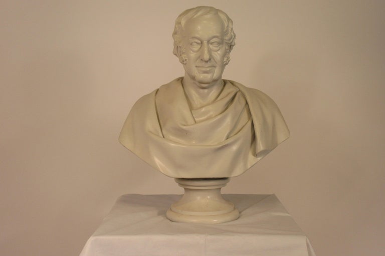 Classical Plaster Bust of Man at 1stDibs