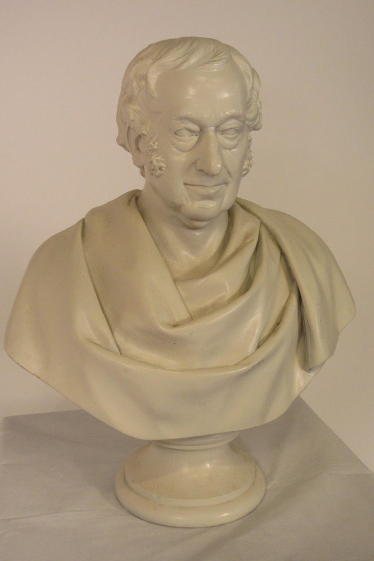 Classical Plaster Bust of Man at 1stDibs