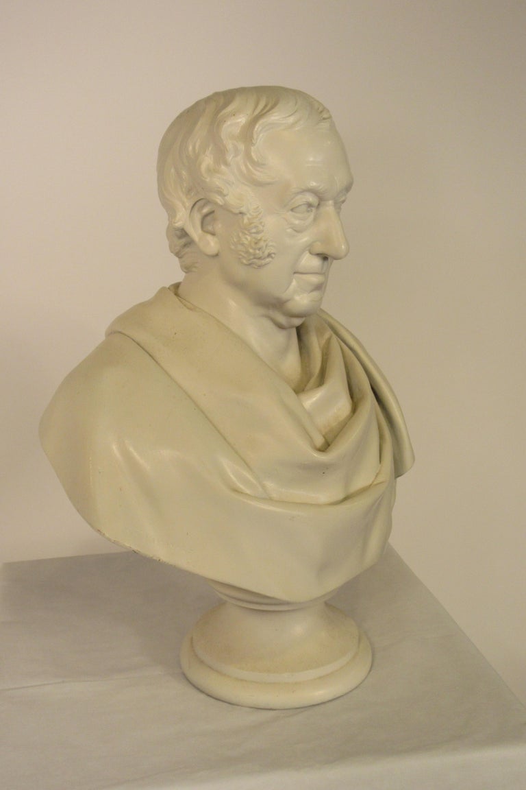 Classical Plaster Bust of Man at 1stDibs