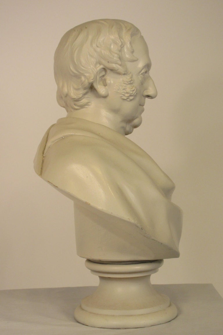 Classical Plaster Bust of Man at 1stDibs