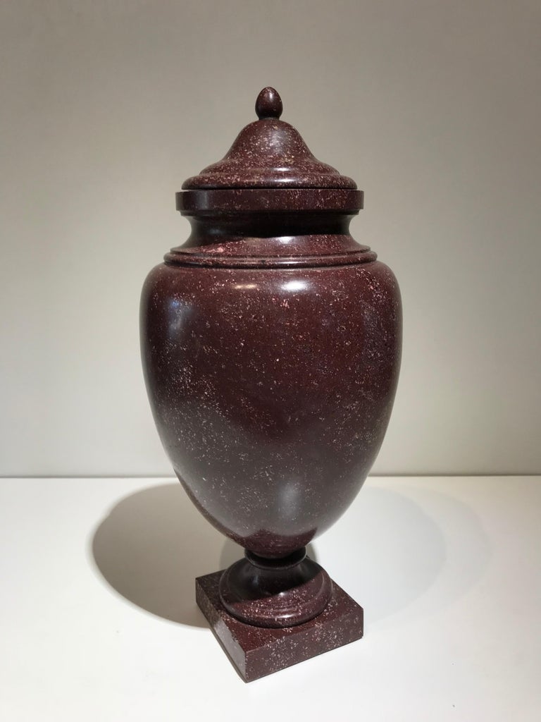Classical Roman Porphyry Red Ancient Specimen Marble Vase Neoclassical ...