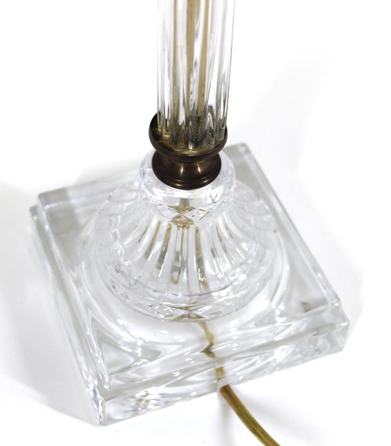 Classical Style Crystal Stem and Base Table Lamps For Sale at 1stDibs