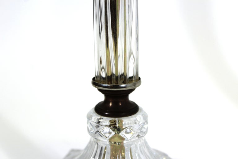 Classical Style Crystal Stem and Base Table Lamps For Sale at 1stDibs
