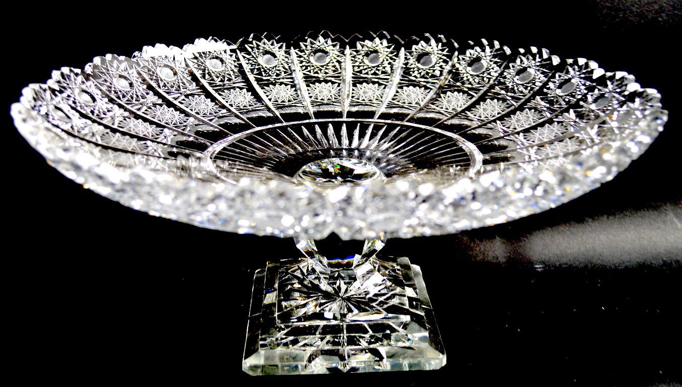 Classical Style Cut Glass Tazza For Sale at 1stDibs