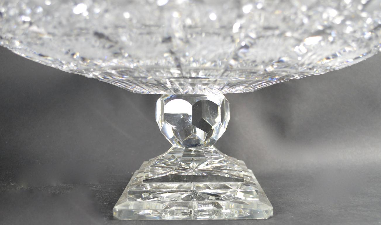 Classical Style Cut Glass Tazza For Sale at 1stDibs