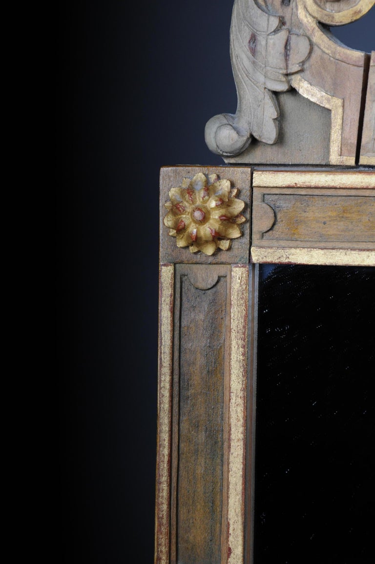 Classicism Wall Mirror, Colored 19th Century For Sale at 1stDibs