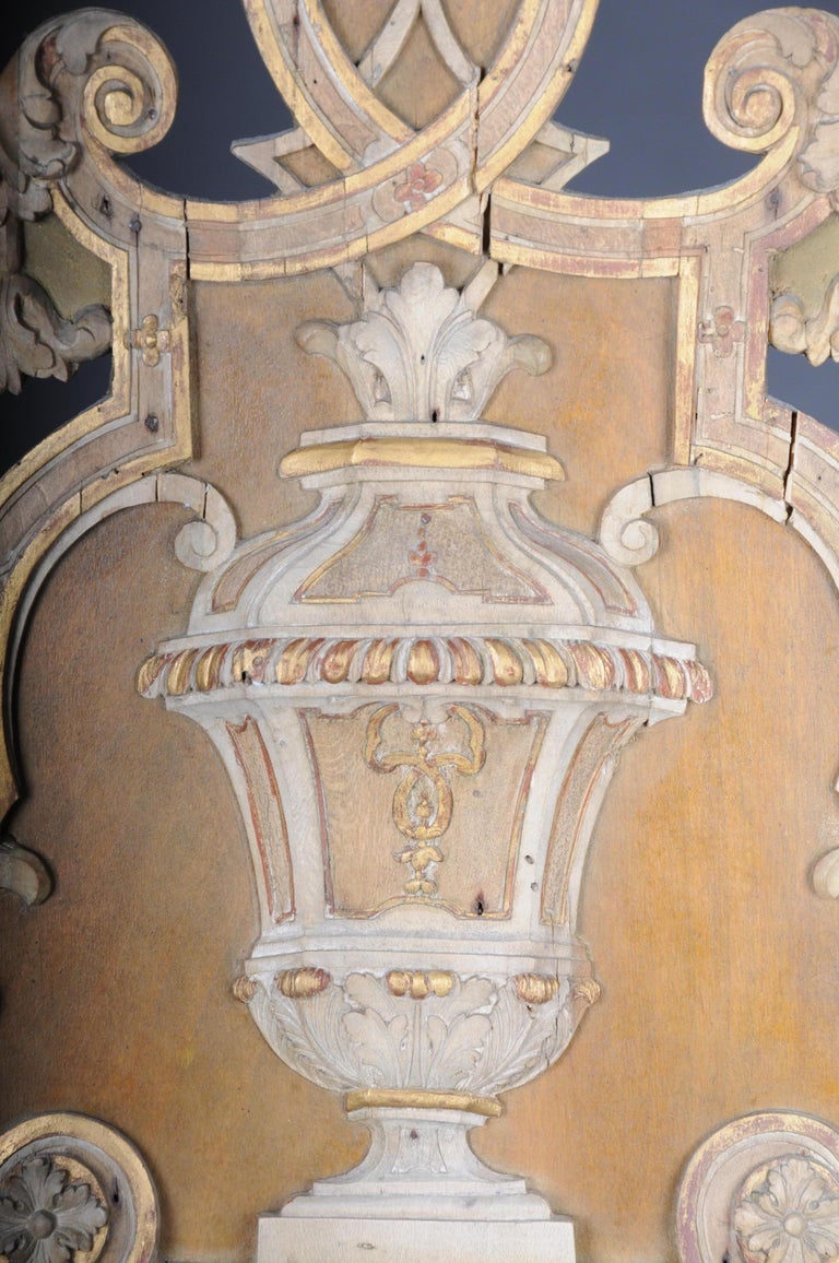 Classicism Wall Mirror, Colored 19th Century For Sale at 1stDibs